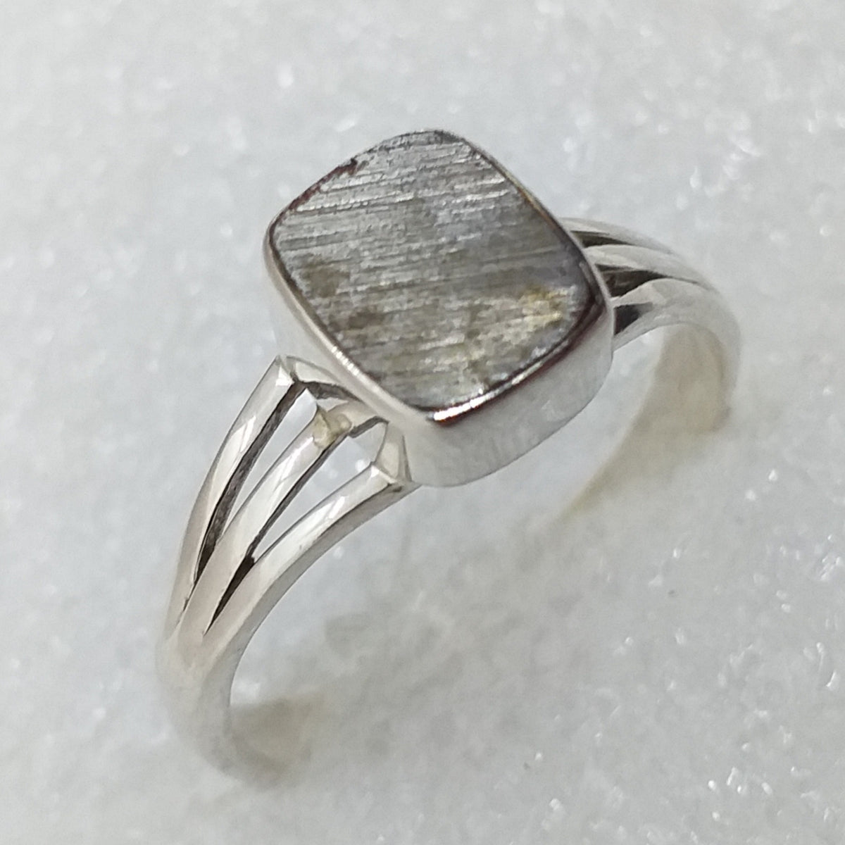 Eisenmeteorit GIBEON METEORIT Ring Gr. 18 925 Sterling Silber ...