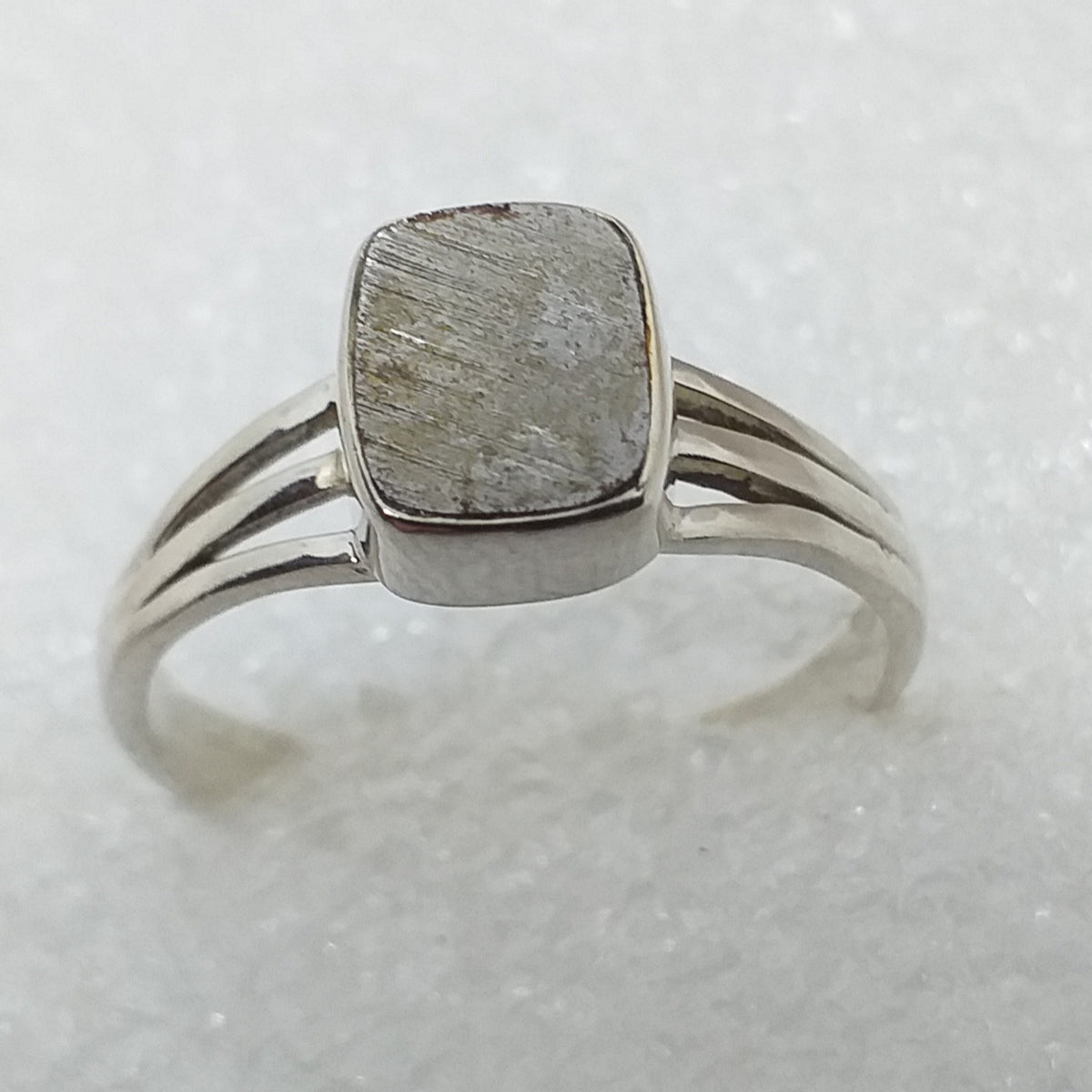 Eisenmeteorit GIBEON METEORIT Ring Gr. 18 925 Sterling Silber ...