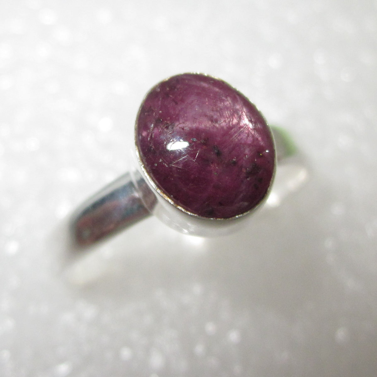 STERNRUBIN Ring Gr. 18 925 Silber Stern Rubin – Edelstein & Design ...